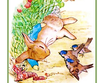 Peter Rabbit Eats Carrots by British Author and Artist Beatrix | Etsy