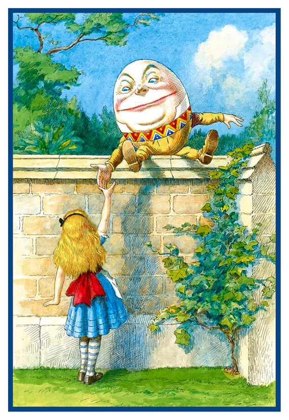 Alice and Humpty Dumpty .. Alice in Wonderland Orenco | Etsy