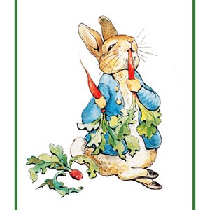 Peter Rabbit Eats Carrots by British Author and Artist Beatrix - Etsy
