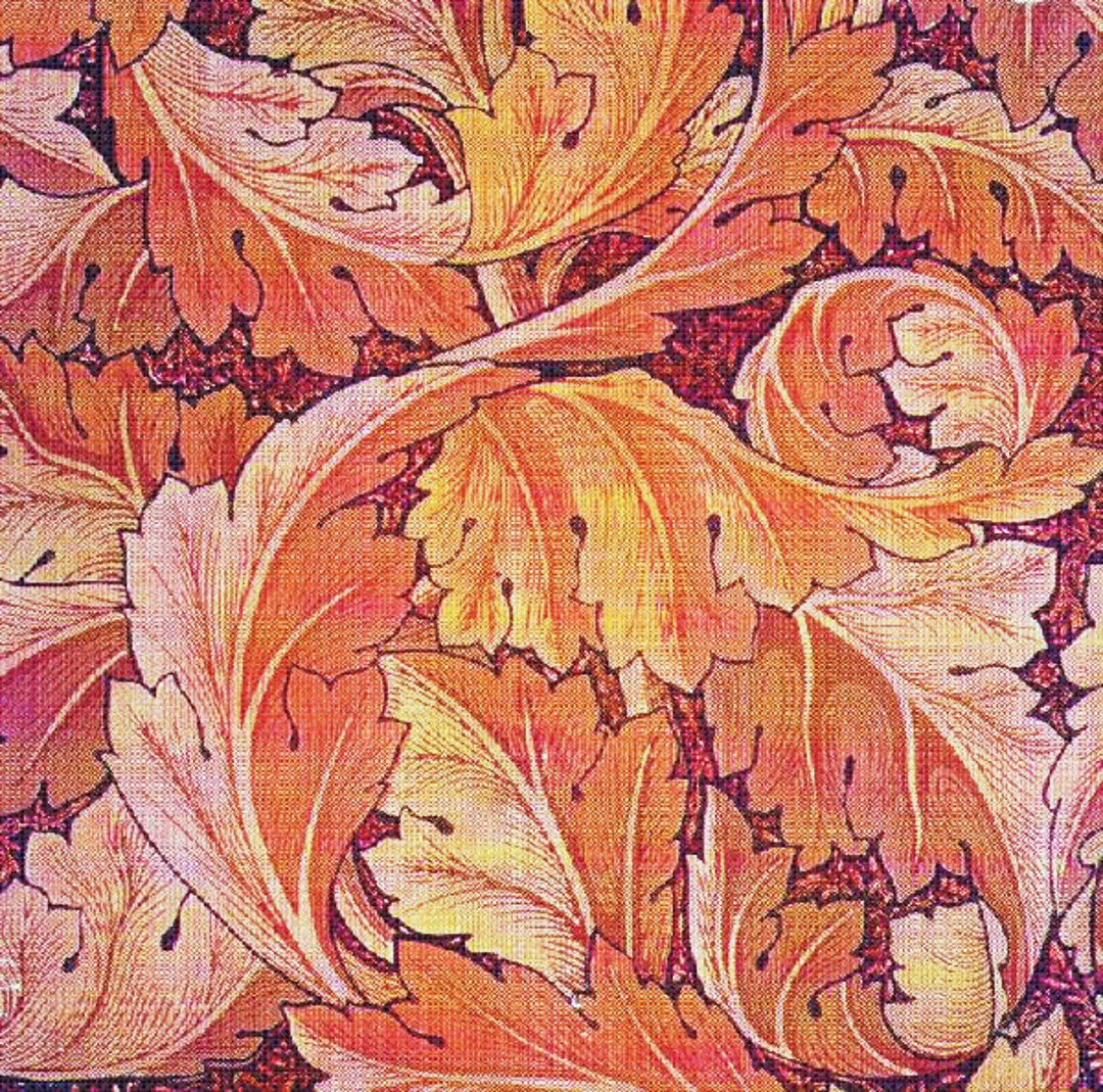 DIGITAL DOWNLOAD William Morris's Acanthus Vines in Red Hues Design ...
