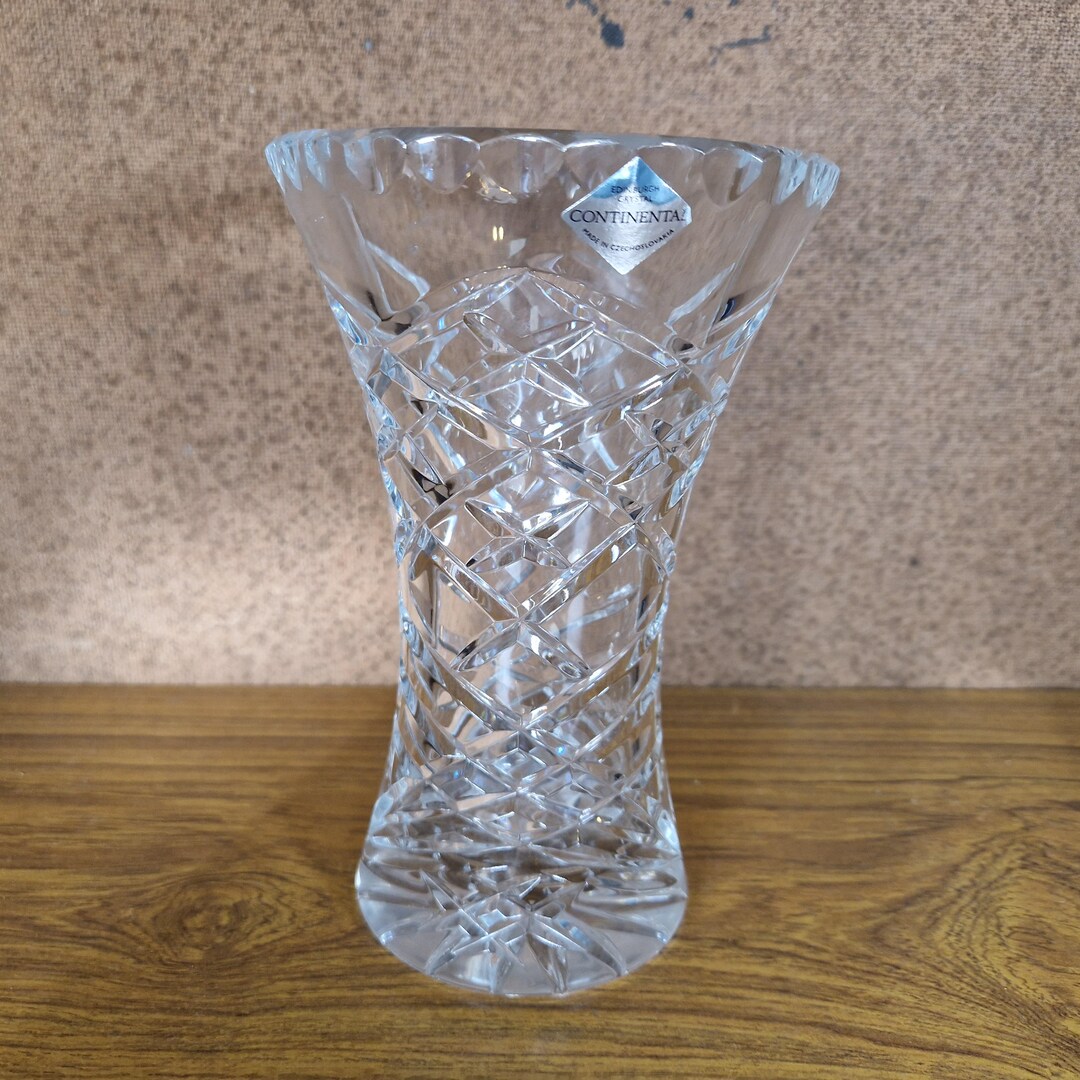Vintage Edinburgh Crystal Continental Vase – Cut Glass Czech Crystal ...