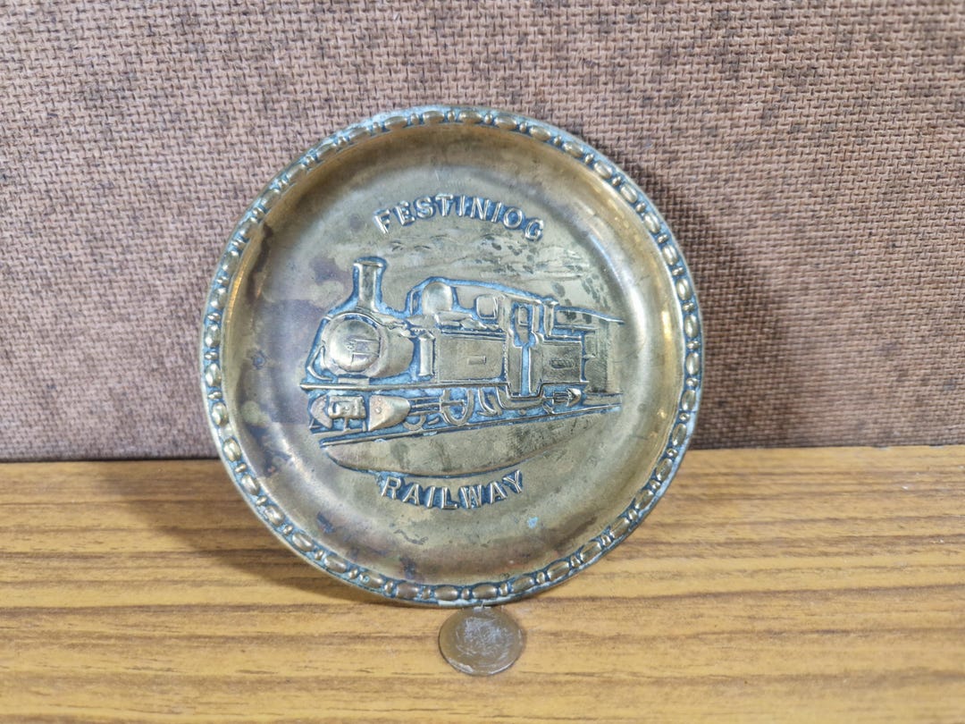 Vintage Welsh Festiniog Railway Brass Dish – Steam Train Souvenir Dish ...
