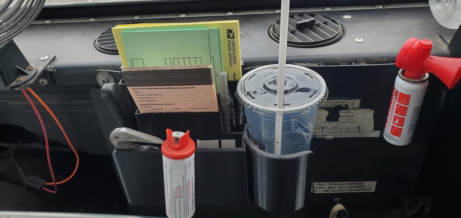 Organizer & Cup Holder for USPS Mail Carrier/llv/ffv, Mail Truck, All ...