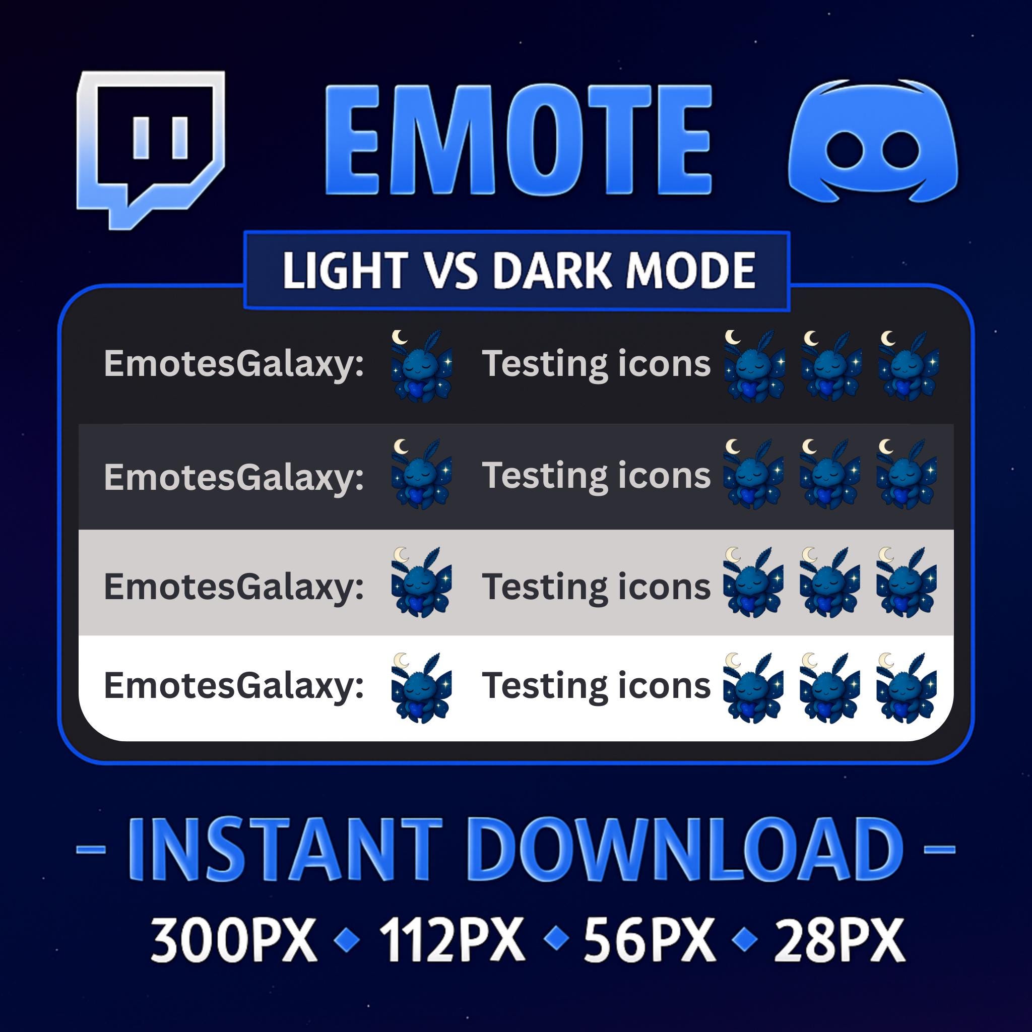 Sleeping Galactic Moth Emote: Pastel Celestial Twitch Emoji - Etsy
