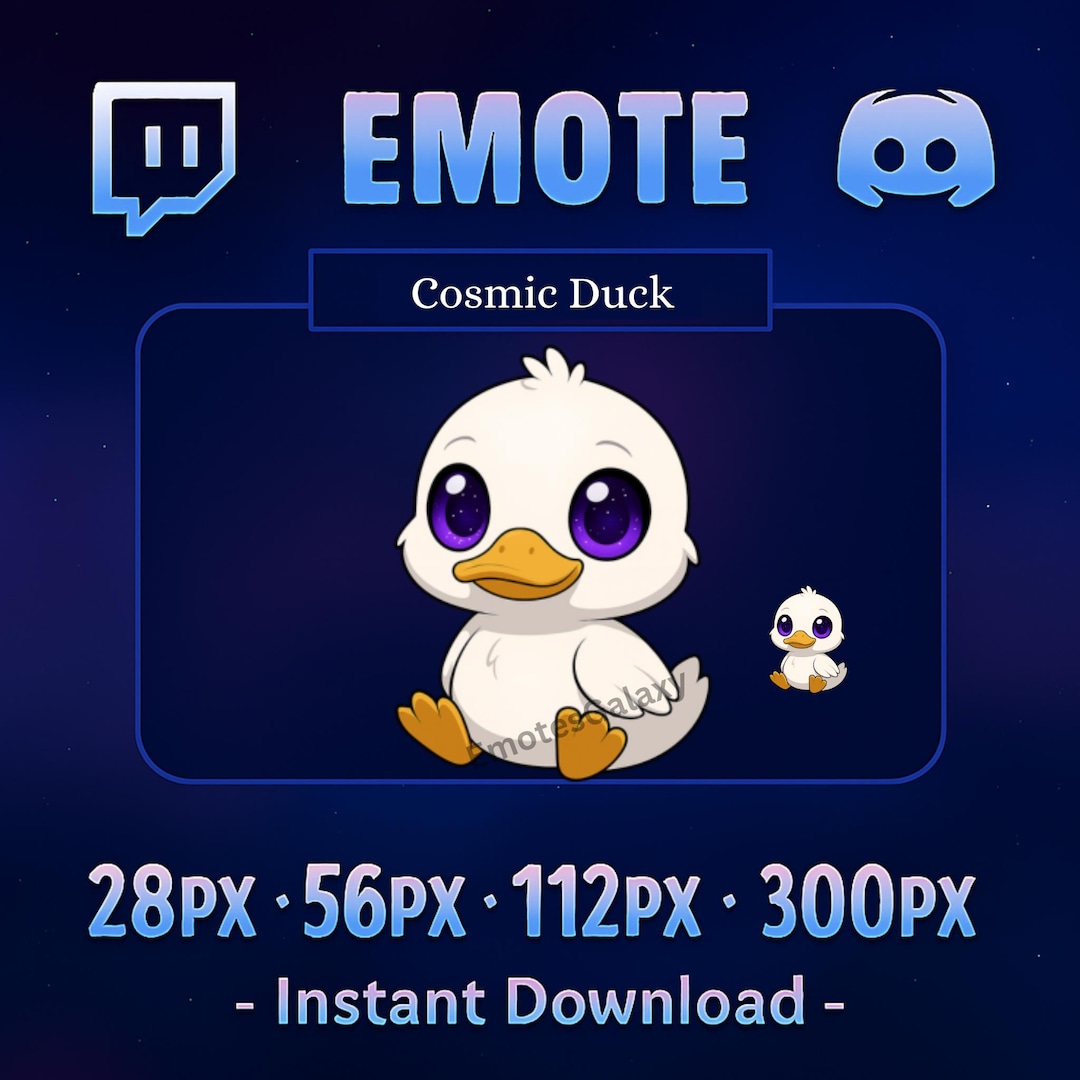 Cosmic Duck Emote | Twitch Discord Mascot (digital Download) - Etsy
