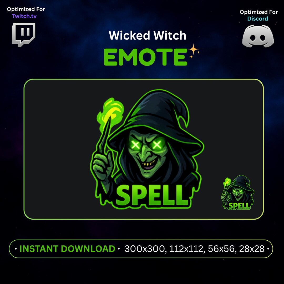 Witch Spell Twitch & Discord Emote | Spooky Halloween Emote for ...