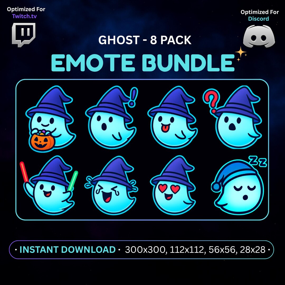 Ghost 8 Pack | Twitch & Discord Emote Bundle - Etsy Canada