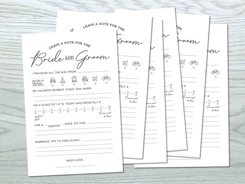 Wedding Guest's Advice | Table Advice Cards | 4x6 - Etsy