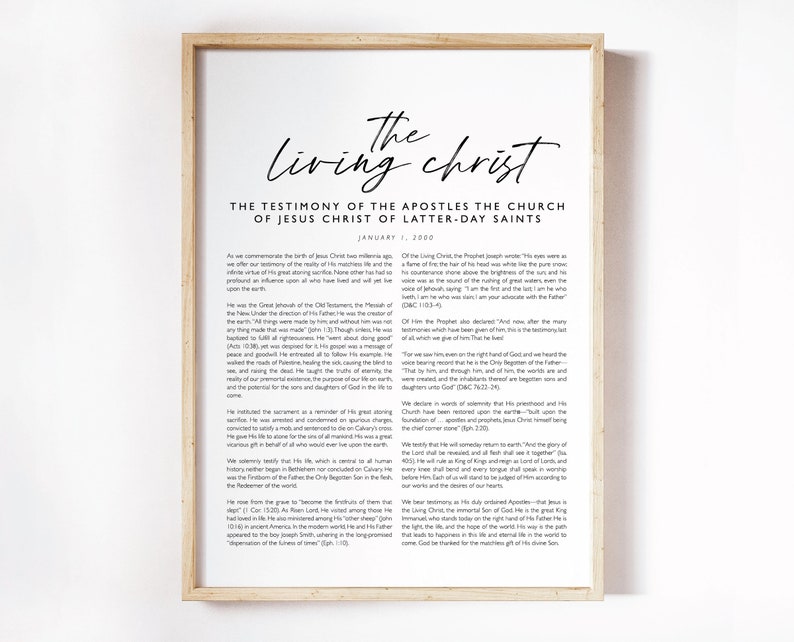 The Living Christ Digital Download Church of Jesus Christ LDS Art - Etsy