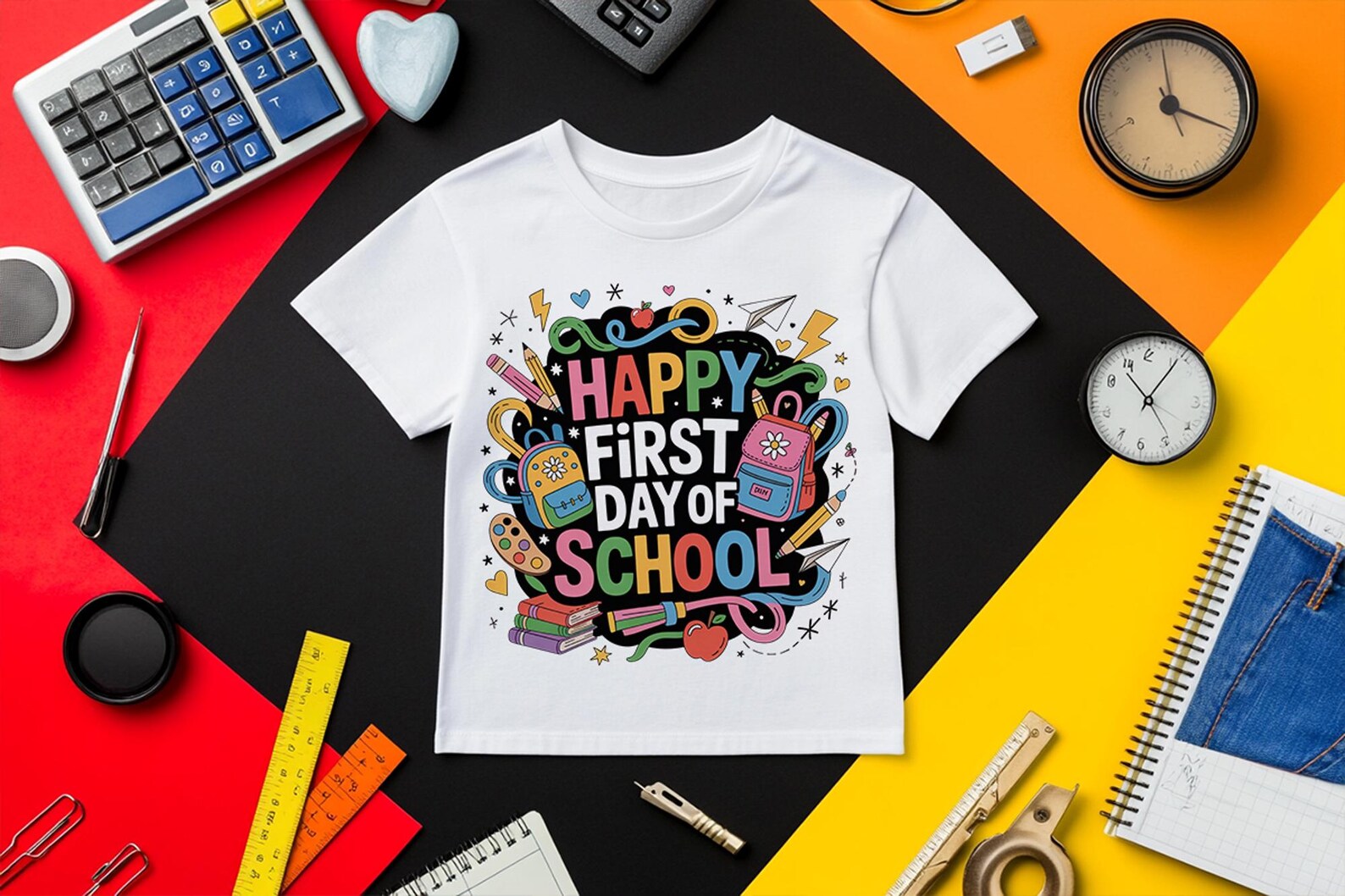 First Day of School PNG | Back to School Shirt Design (digital File) - Etsy