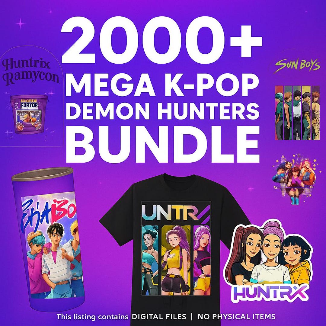 2000+ Mega K-pop Demon Hunters Bundle (digital Files) - Etsy