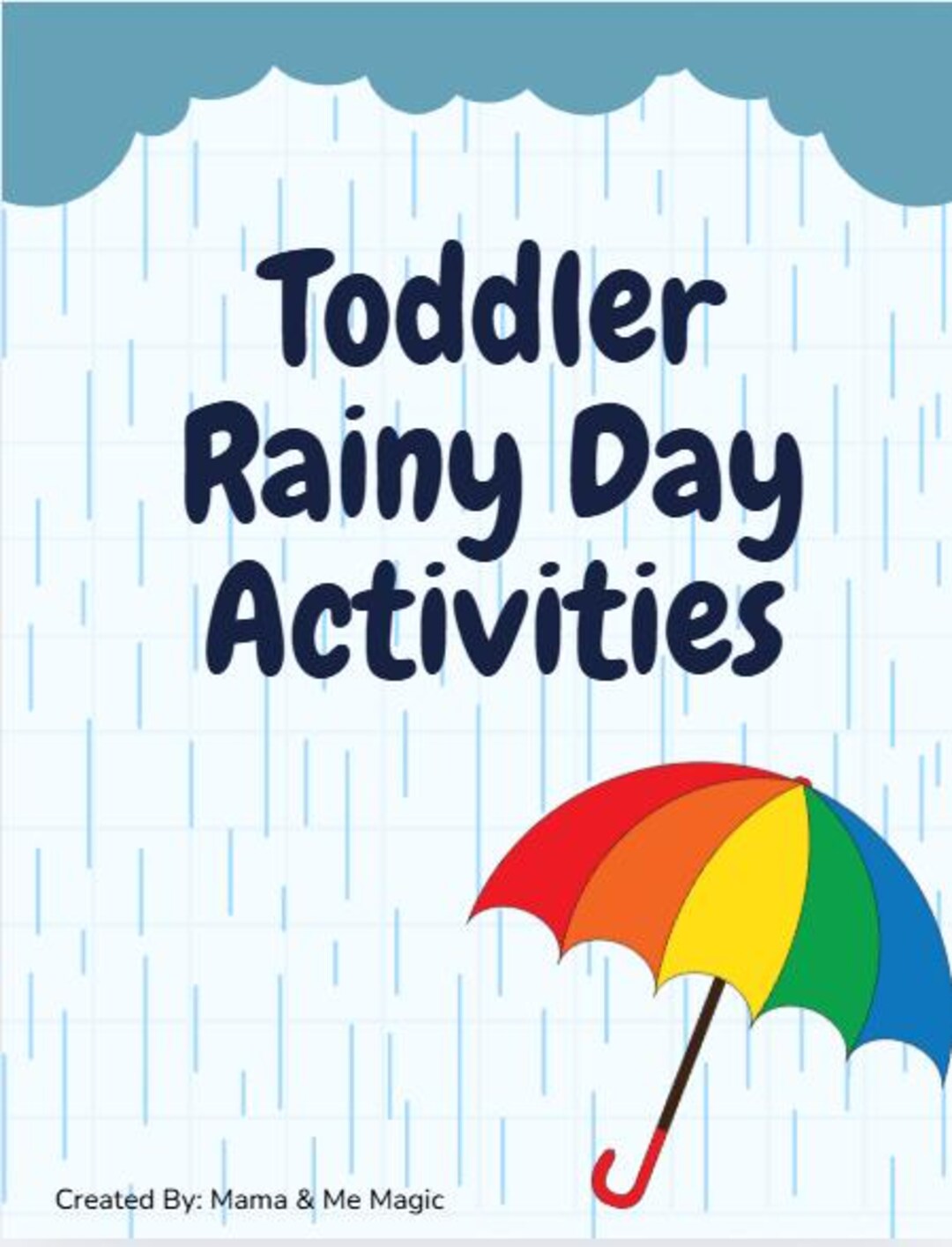 Toddler Rainy Day Activity Printable L Preschool Learning Pack L Color ...