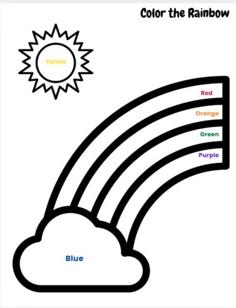 Toddler Rainy Day Activity Printable L Preschool Learning Pack L Color ...