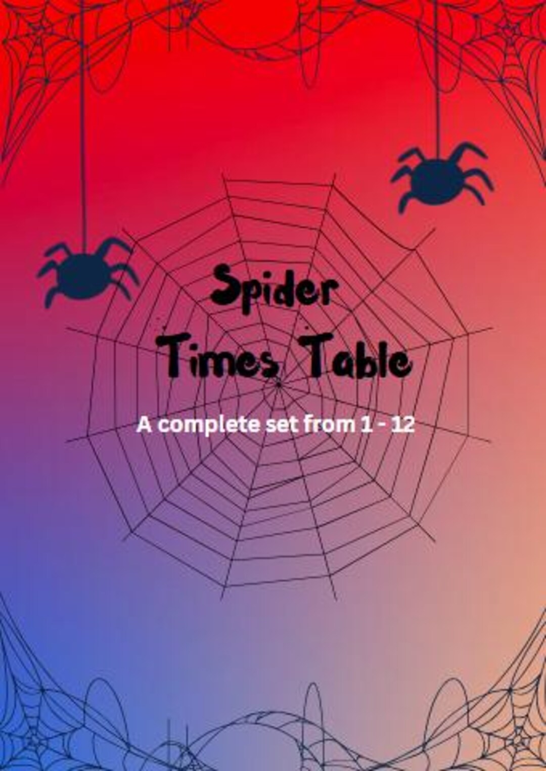 Timestables, Kids, Spider, Spiderman,educational - Etsy
