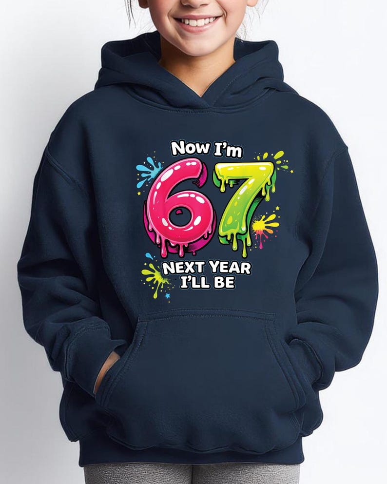 6 7 Meme Kid's Hoodie: Melting Ice Cream, Gen Z Humor - Etsy
