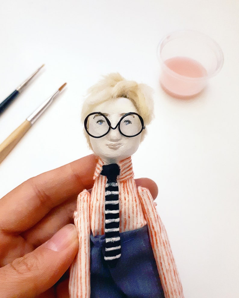 David Hockney Doll // Portrait Art Doll // Artist David - Etsy