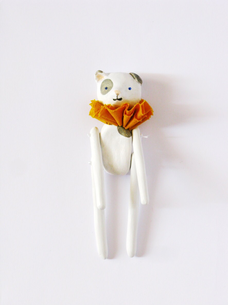 Spotty Handmade Paper Clay Dolls One of A Kind - Etsy