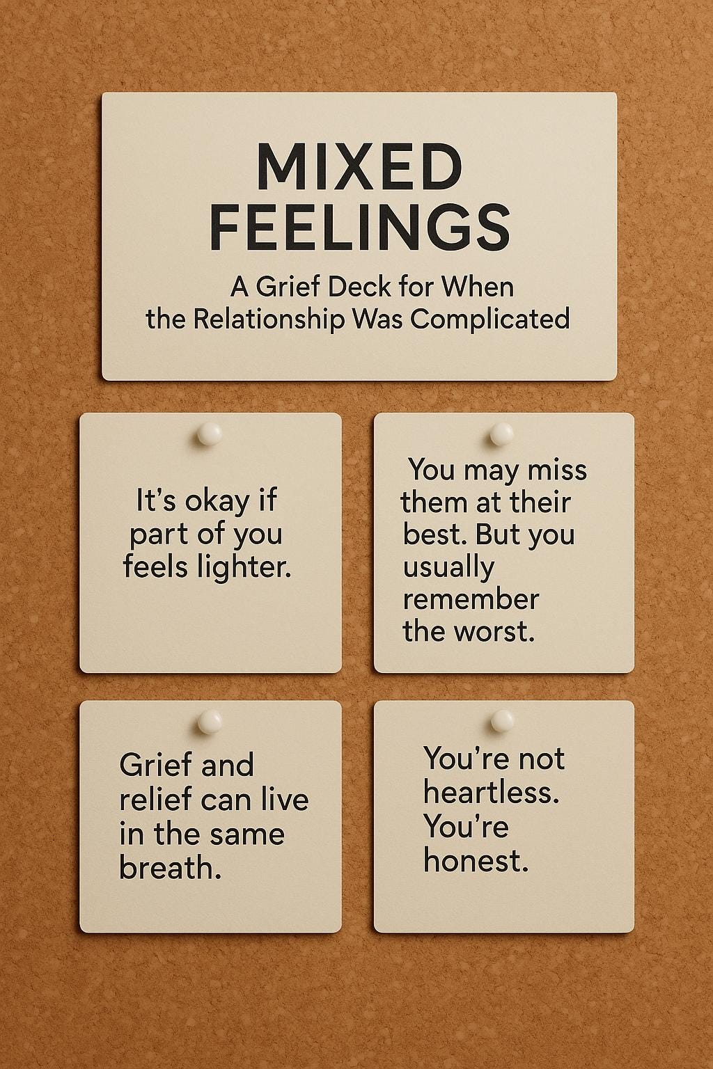 Printable Grief Card Deck - Mixed Feelings -support for Complicated ...