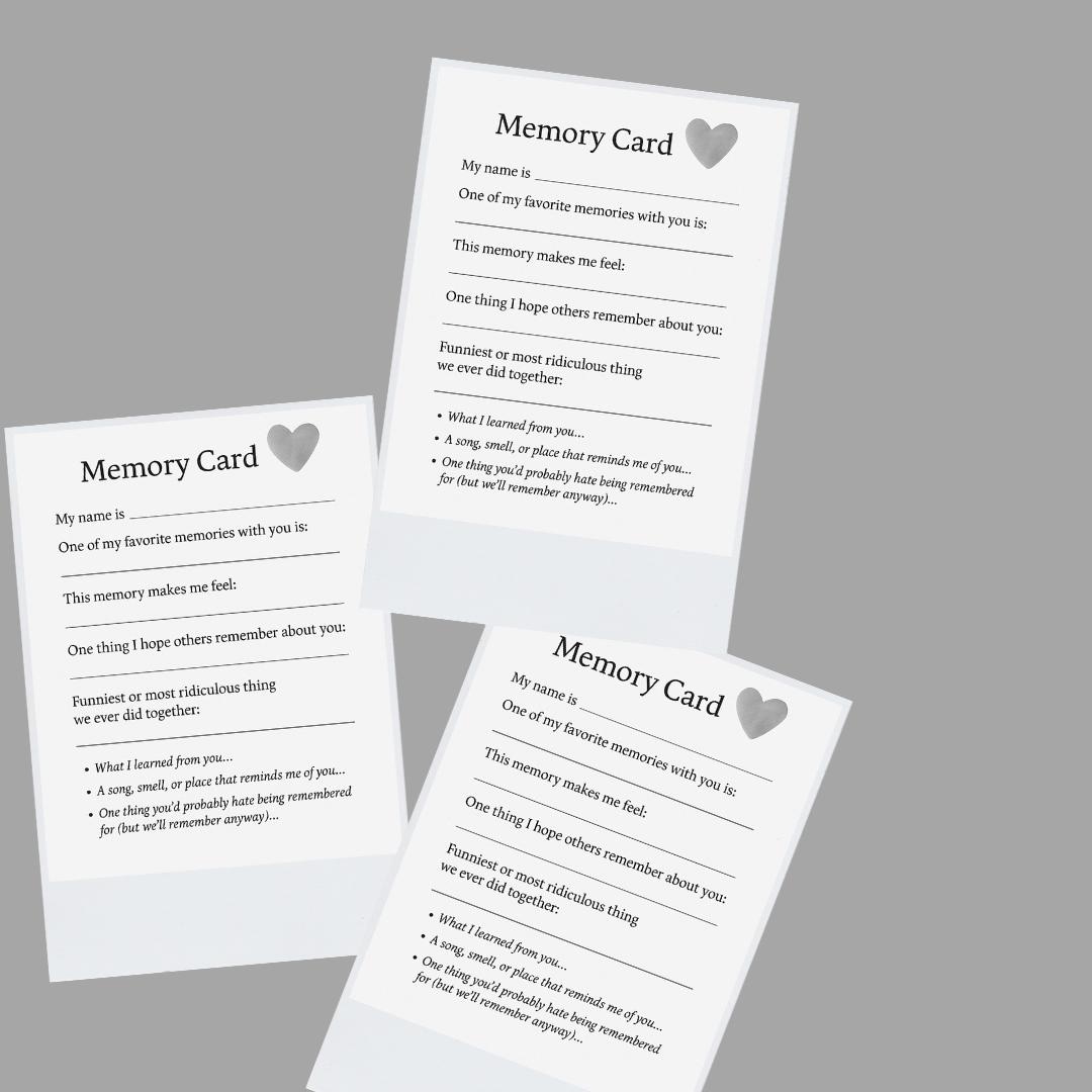 Memory Card - Single Sympathy Card Focused on Preserving Memories - Etsy
