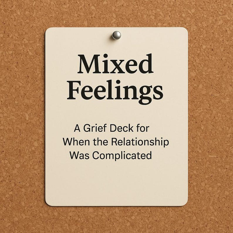 Printable Grief Card Deck - Mixed Feelings -support for Complicated ...