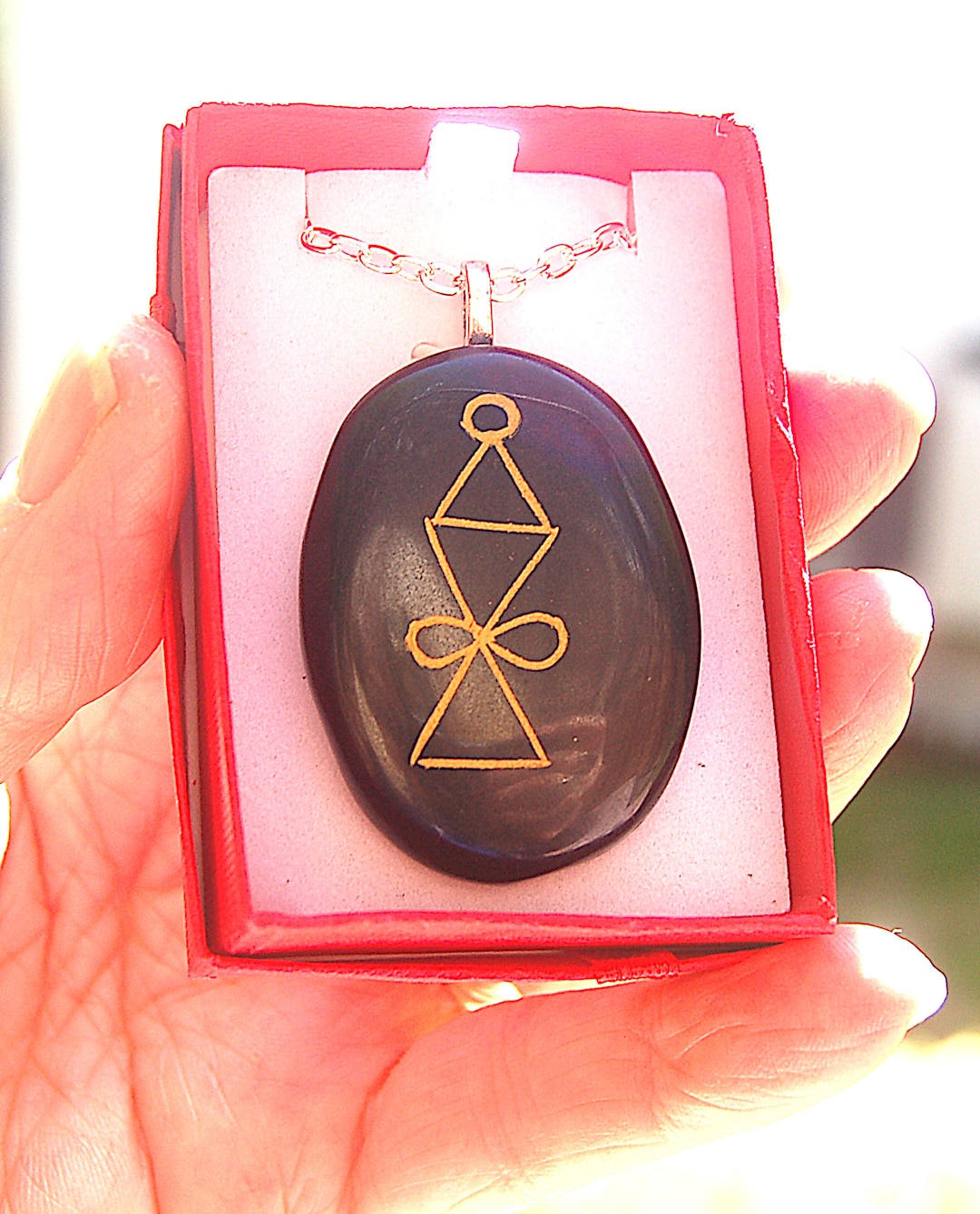 Karuna Ki Reiki HALU Symbol Boxed Crystal Pendant Harmony, Inner Child ...