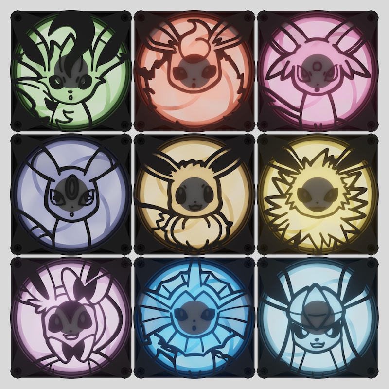 Eeveelution Fan Covers - Etsy