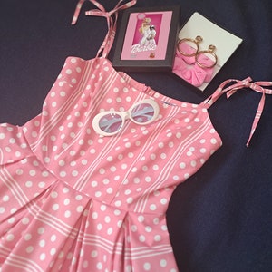 Cheryl Pink Polka Dot Dress by Ticci Rockabilly Clothing - Etsy