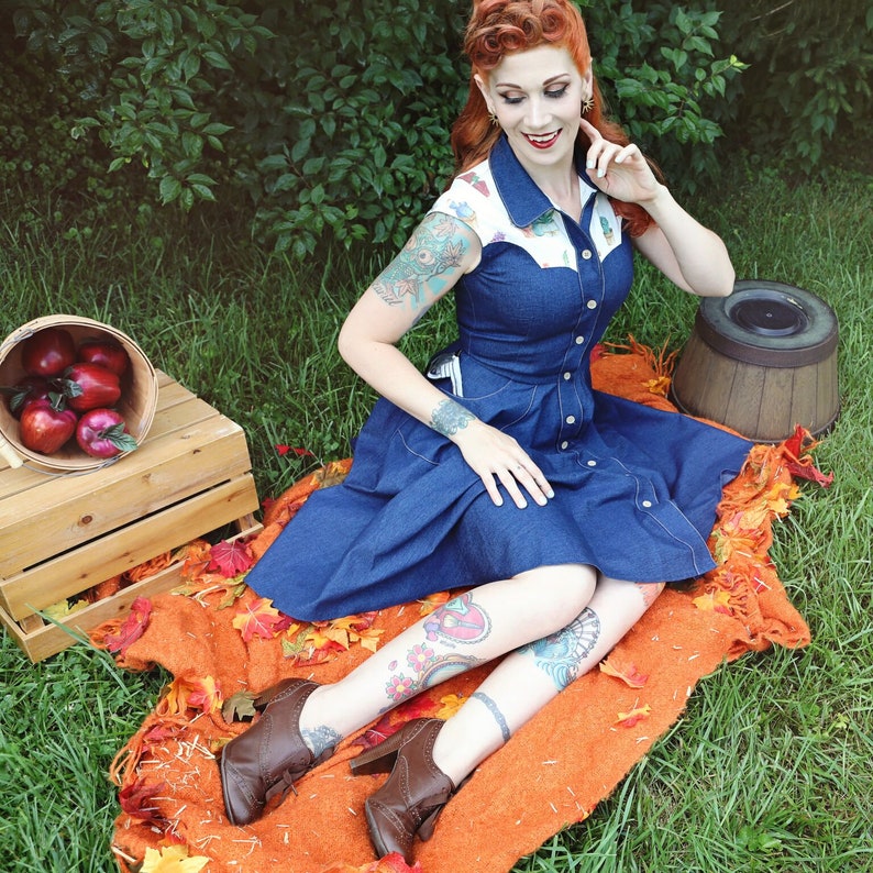 Cowboy Dress: cowgirl western style vintage / pin-up / | Etsy