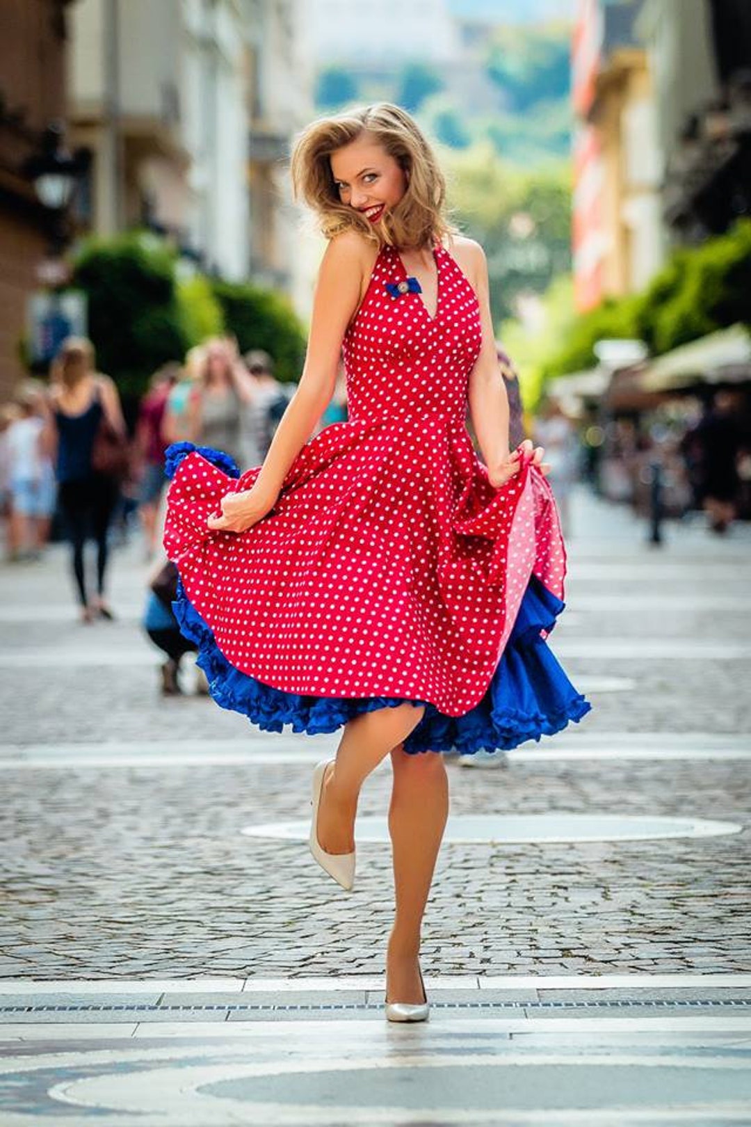 Vestido Dolly pin-up de lunares de TiCCi Rockabilly Clothing - Etsy México