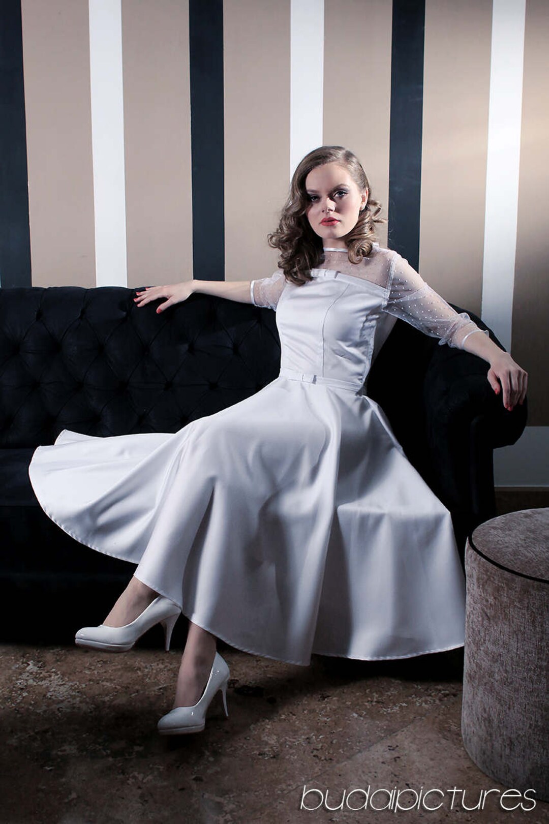 Lana Wedding Dress: Vintage Style / Pin-up / Rockabilly Bride - Etsy