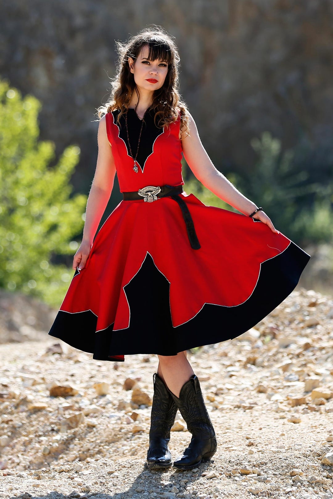 Dakota Dress Western Style by Ticci Rockabilly Clothing - Etsy