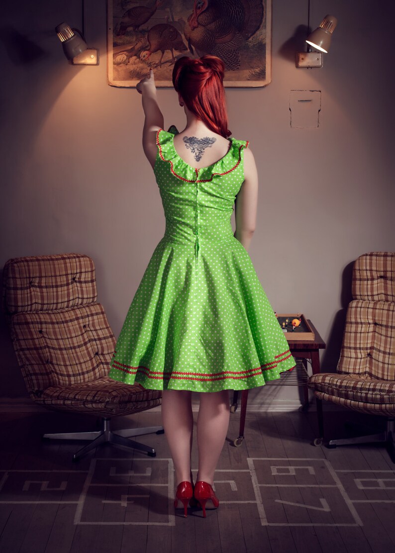 Cute Daisy Rockabilly Dress Vintage Style Pin Up Etsy