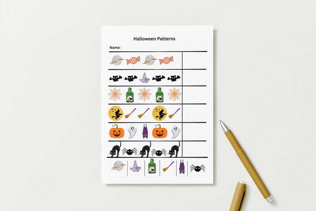 Halloween Preschool Worksheets – Shadow Matching, Counting, Patterns ...