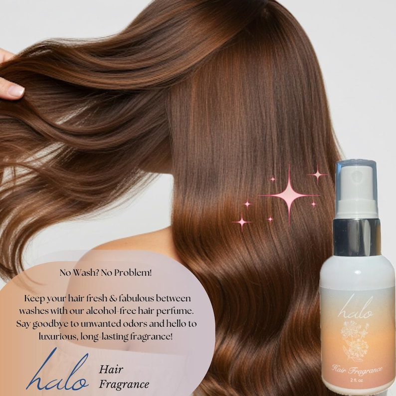 HALO Hair Perfume: Alcohol-free Mist for Fresh, Shiny Hair - Etsy