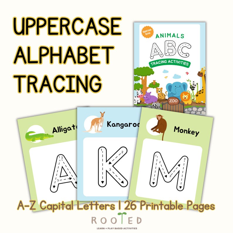 Uppercase Alphabet Tracing Worksheets | Capital Letters Handwriting ...