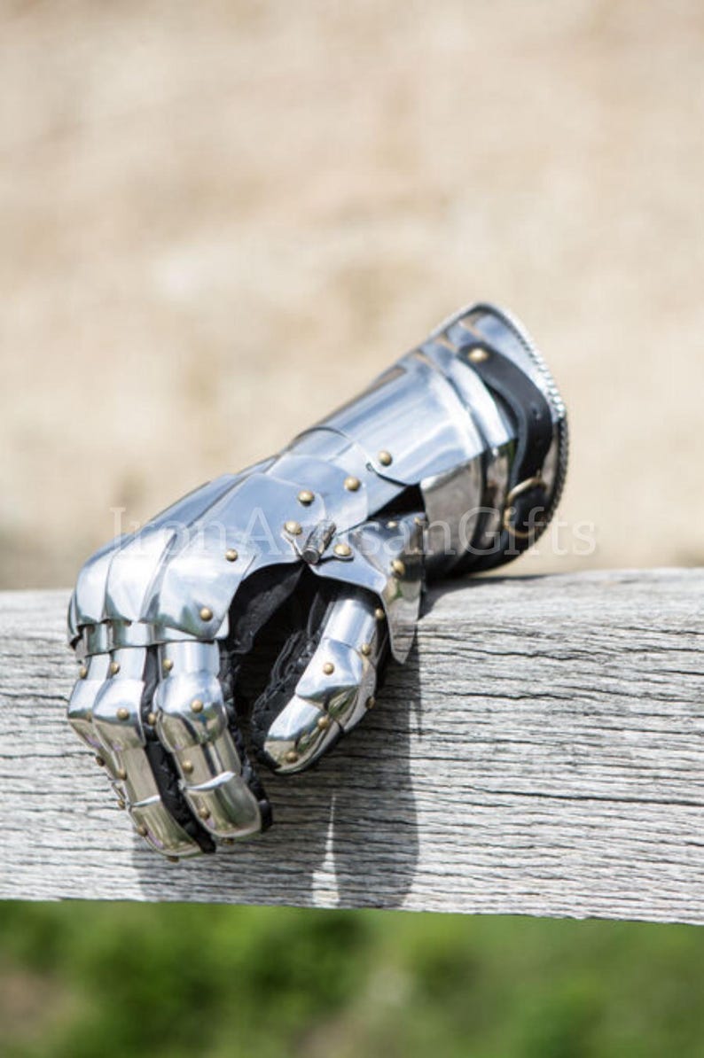 Handmade Steel Knight Gauntlets: Functional Gothic Armor for Larp ...