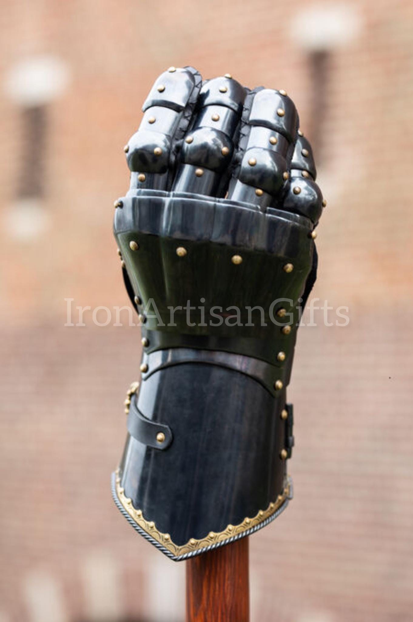 Hand-forged Blackened Steel Gothic Gauntlets | Wearable Knight Armor - Etsy