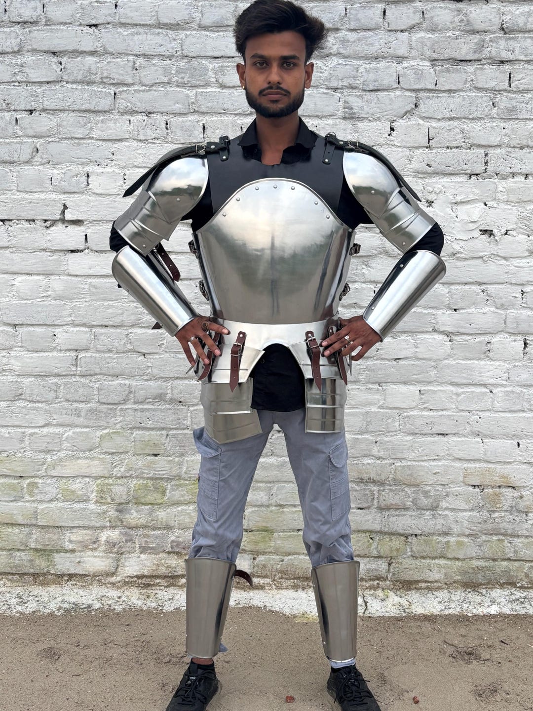Handmade Medieval Steel Full Body Armor Suit: Knight Cosplay, LARP ...