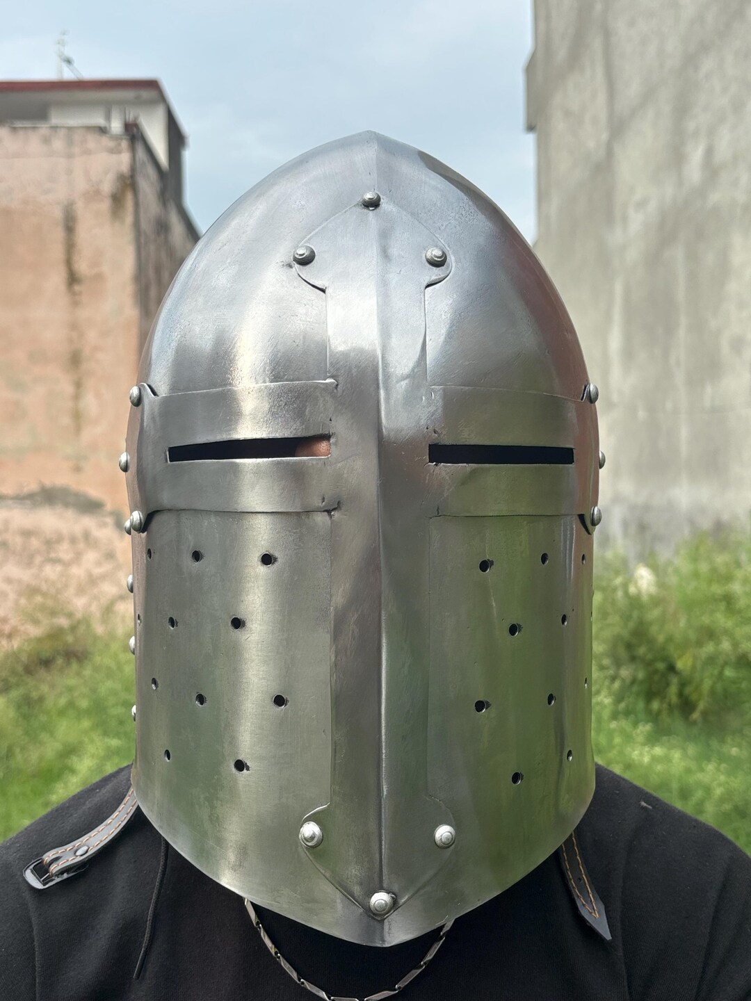 Medieval Crusader Great Helm | Knight Armor Helmet | Handcrafted Steel ...
