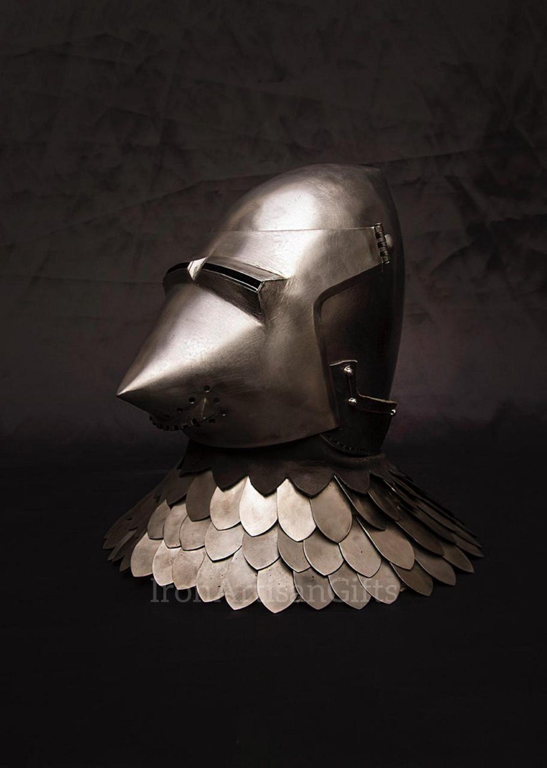 Medieval Bascinet Helmet With Visor – Gothic Knight Helmet – Steel ...