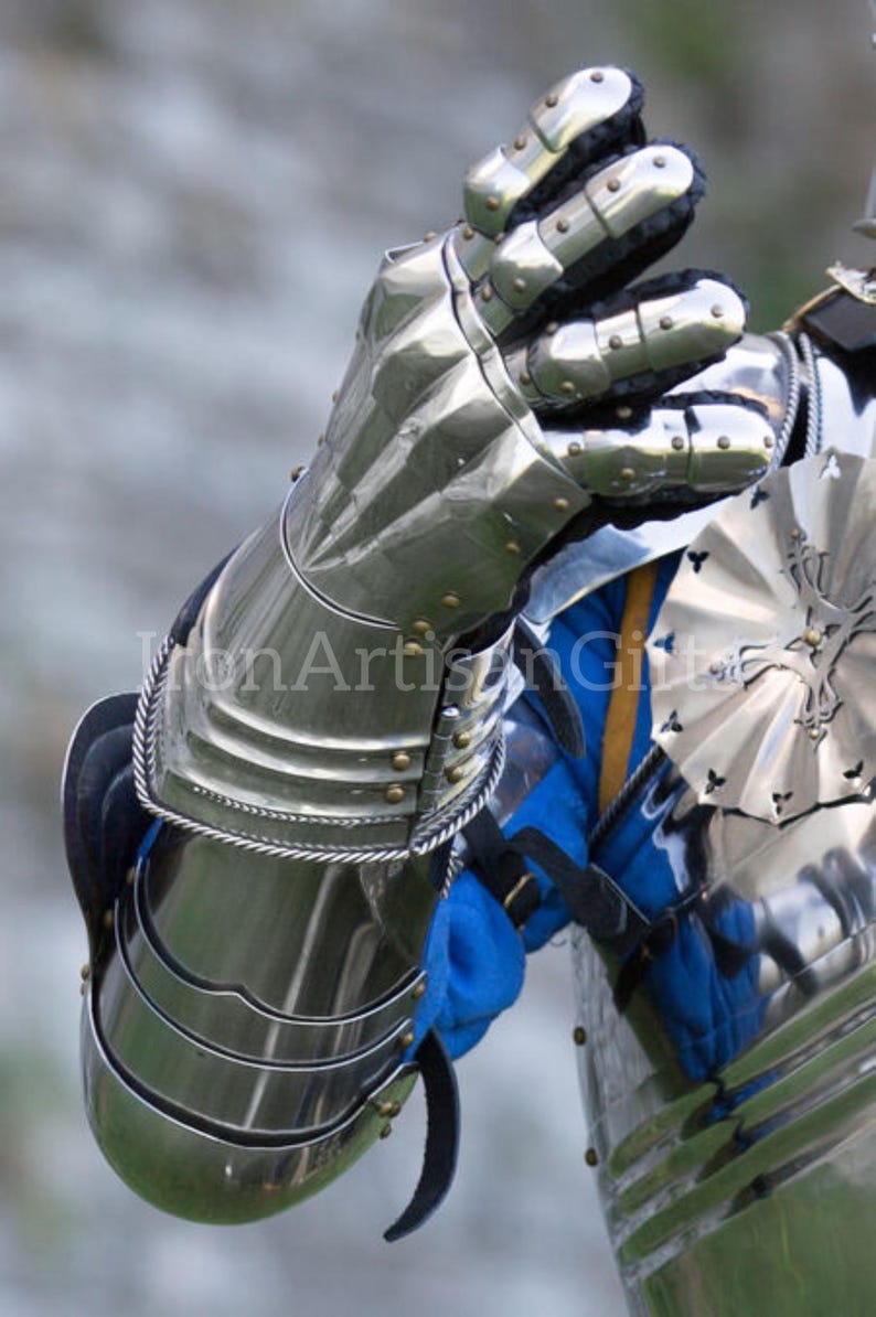 Handmade Steel Knight Gauntlets: Functional Gothic Armor for Larp ...