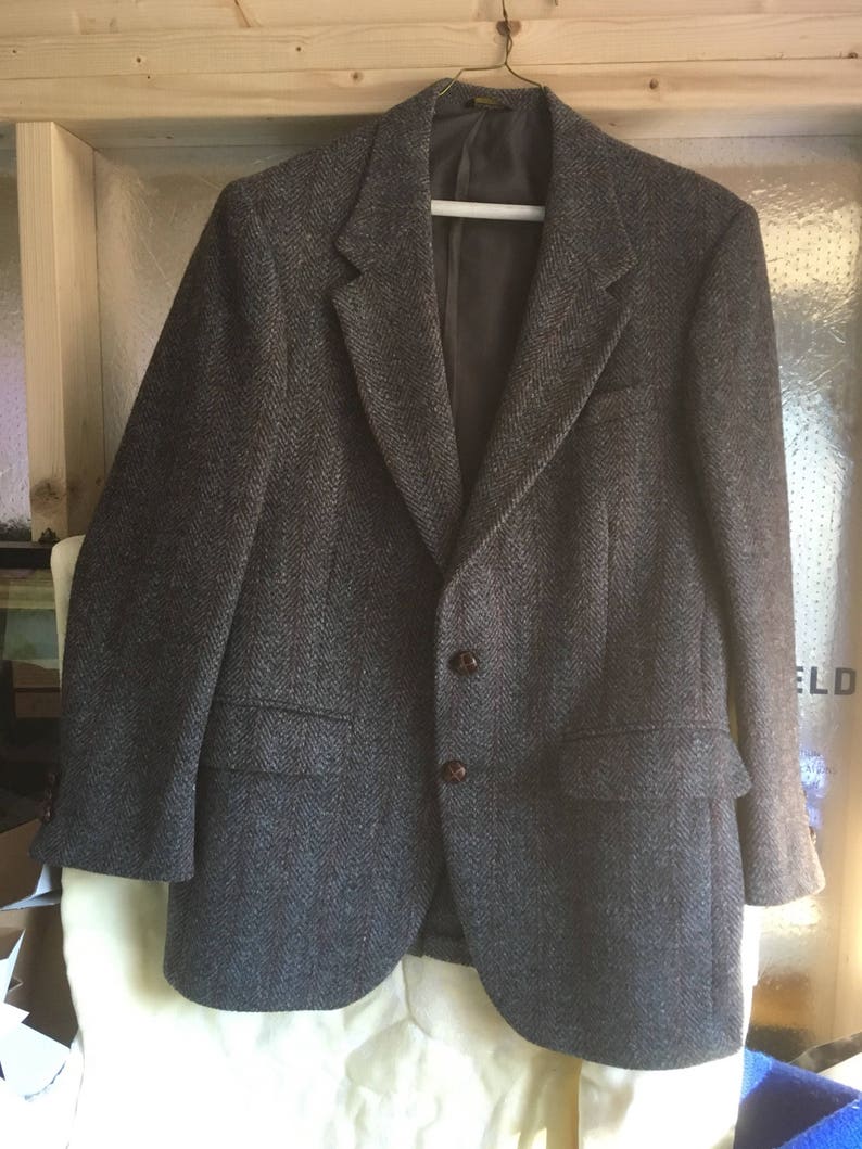 Outer Hebrides Harris Tweed Mens 100% Pure Scottish Wool Dyed Spun ...