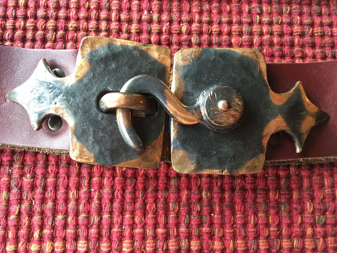 Medieval Latch Hook Copper Brass Gate Hook Renaissance Fair Huge Belt ...