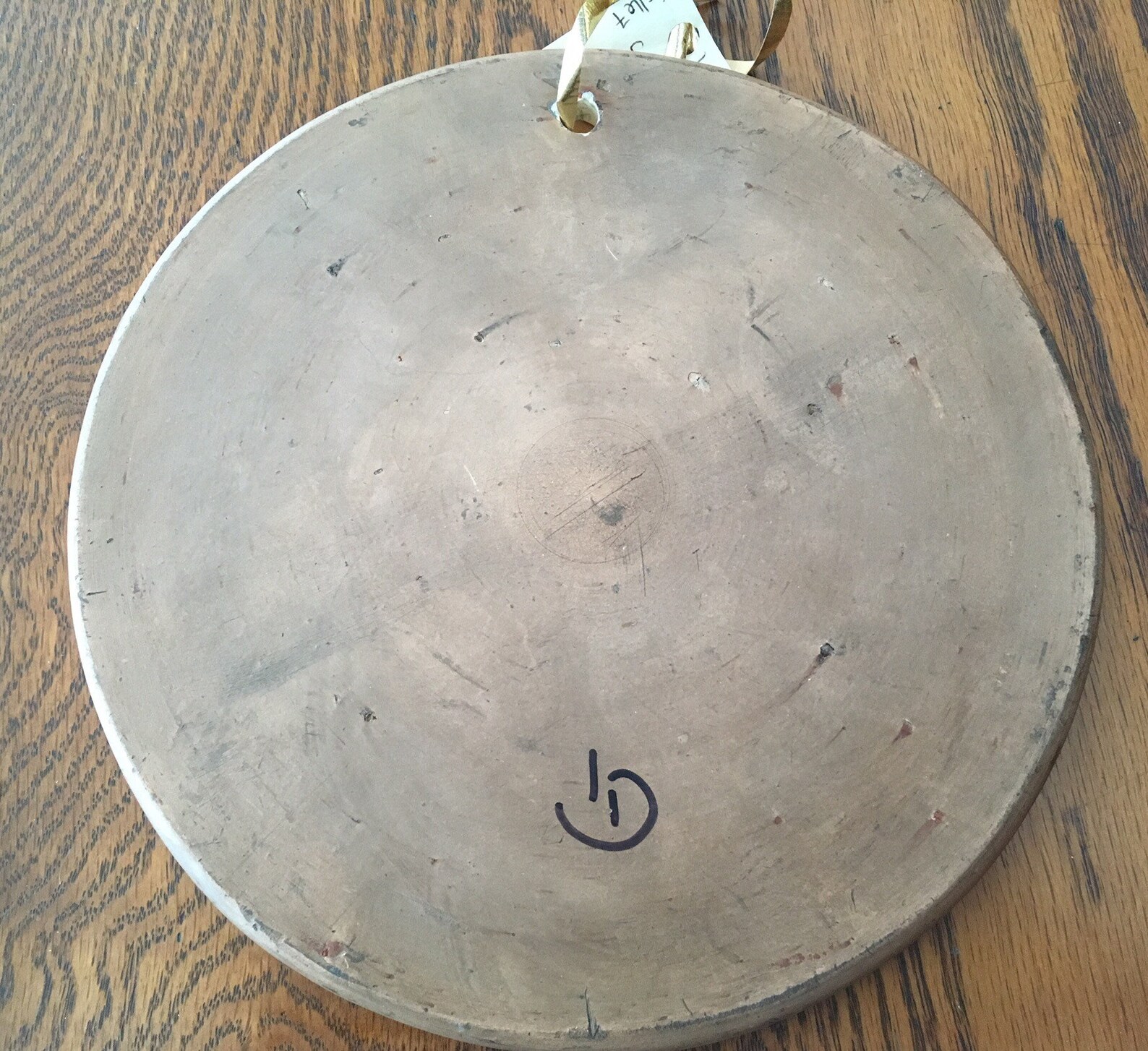 Two Parrots on a Hand Painted Redware Tile Approximately 7 Inches ...