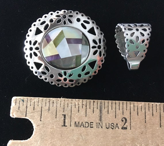 Carolyn Pollack Relios hallmark sterling silver inlay… - Gem