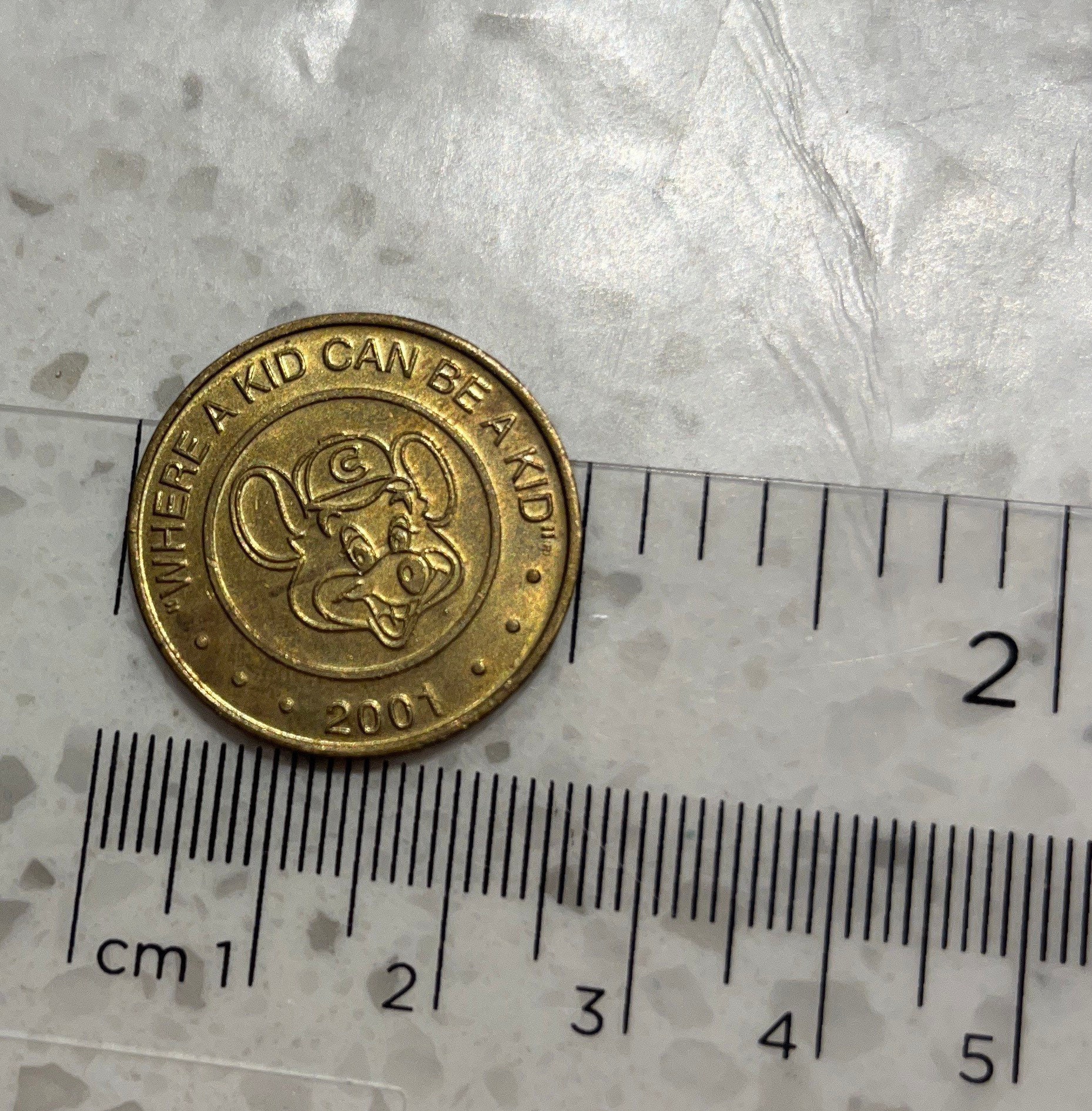 2001 Chuck E Cheese Brass Token Where a Kid Can Be a Kid - Etsy