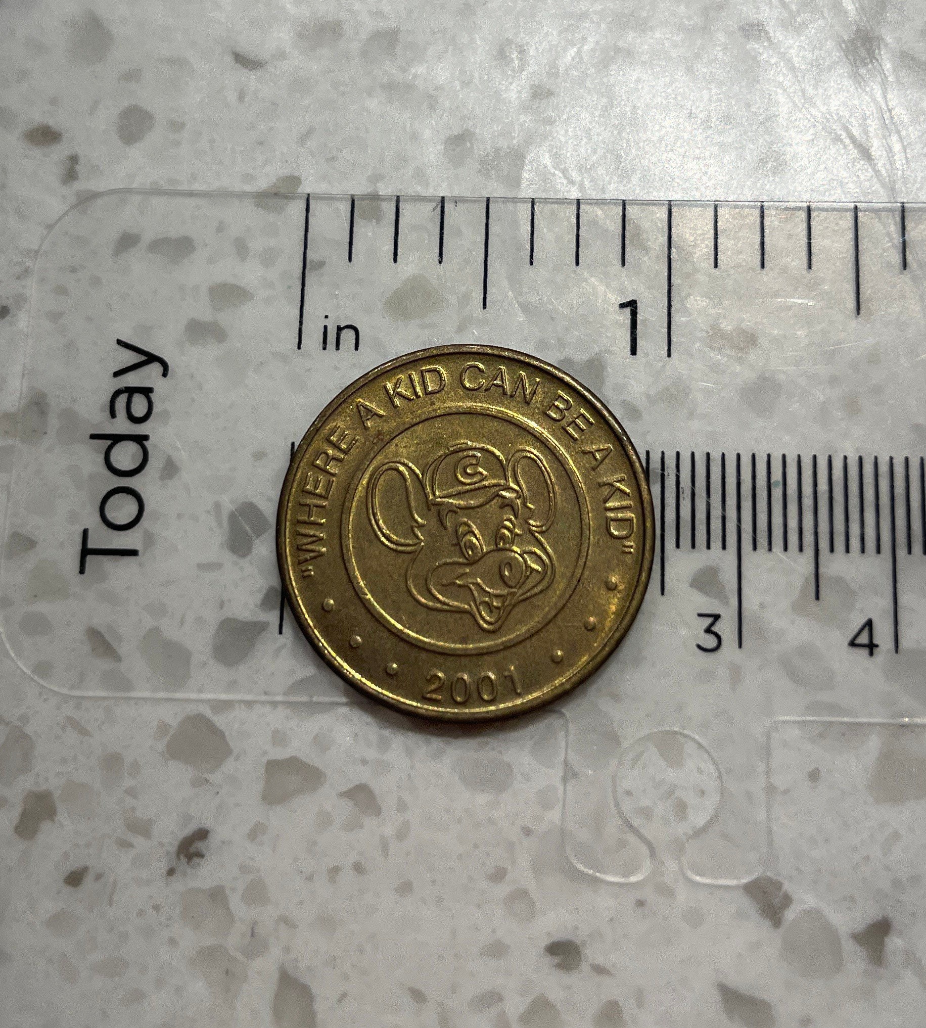 2001 Chuck E Cheese Brass Token Where a Kid Can Be a Kid - Etsy