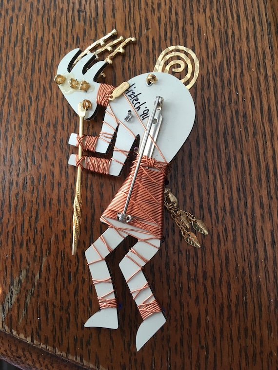 LIZTECH Kokopelli brooch pin collectible 1994 signed … - Gem