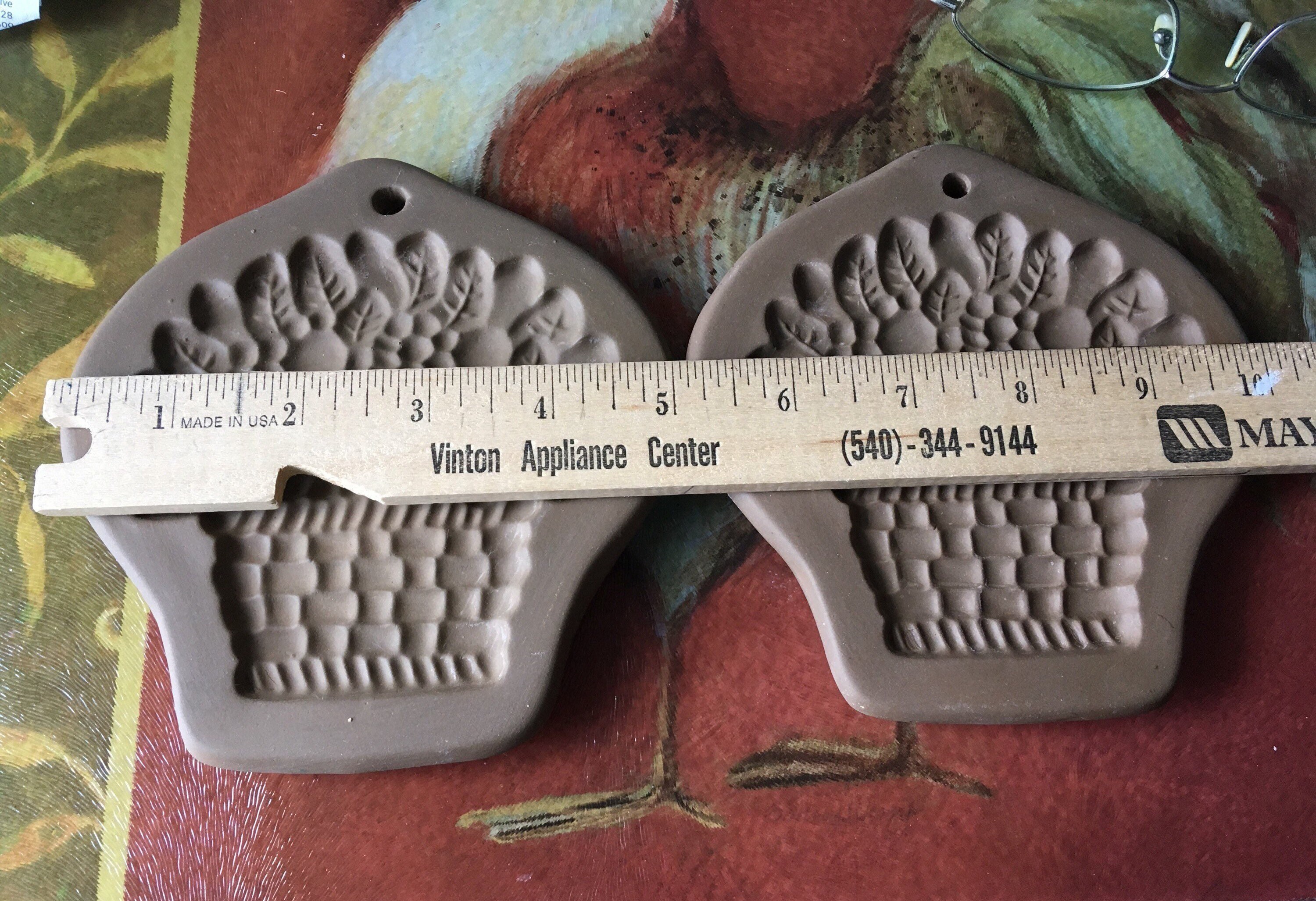 Shortbread Cookie Molds 2 Fruit Basket Signed Hartstone USA Vintage ...