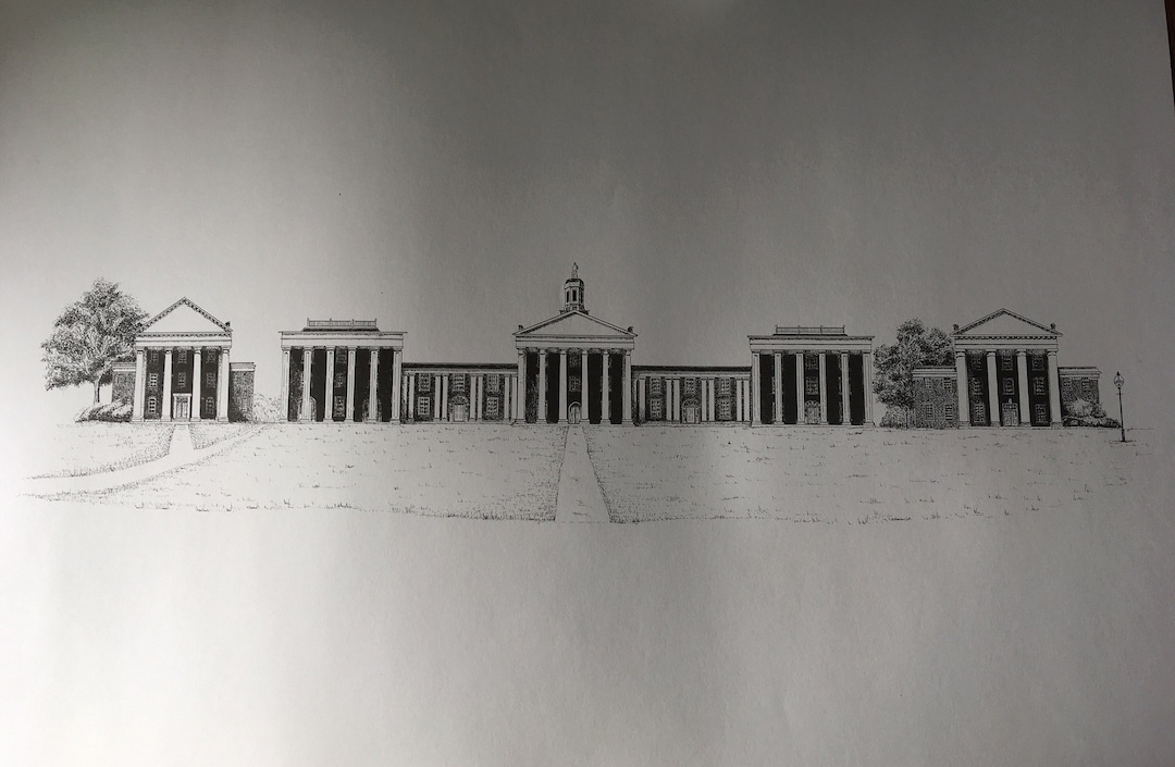 The Colonnade Buildings Print Washington and Lee College Lexington, VA ...